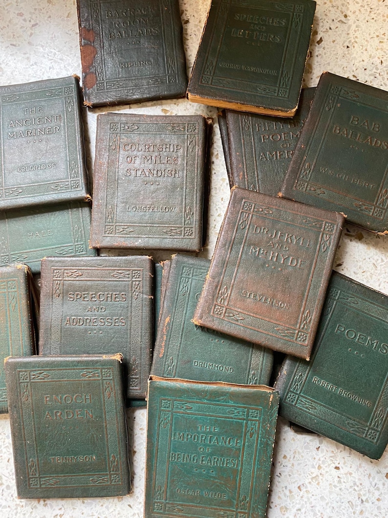Antique Mini Books. Classic Leather Library Corp. Wilde, Kipling ...