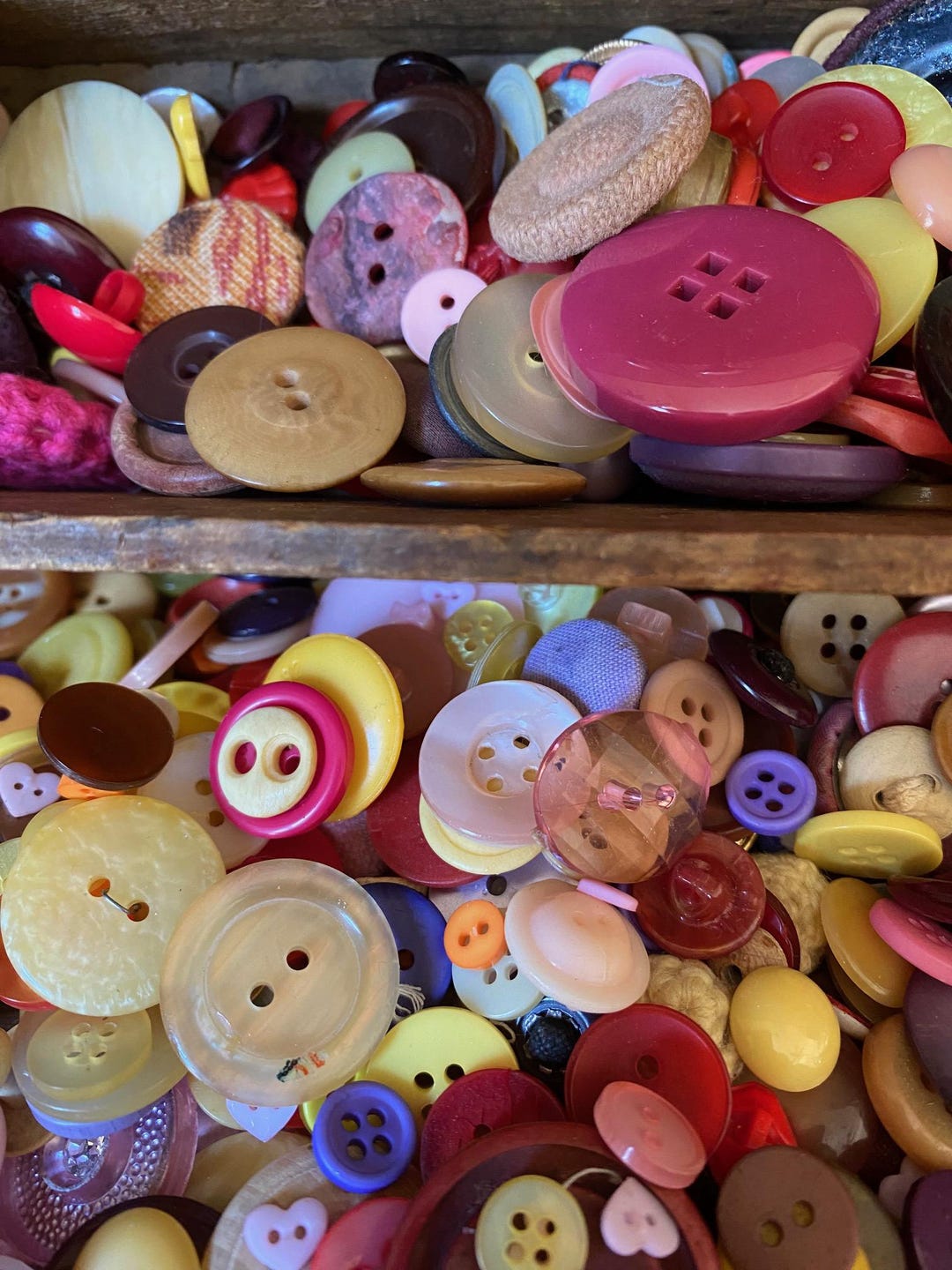 Lot Pink Buttons. Vintage Pink Buttons. Various Sizes, Styles, Unique ...
