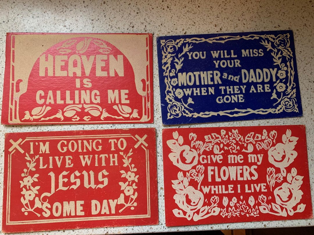 Kitschy Antique Religious Sign. Glitter Church/sunday School/florist ...