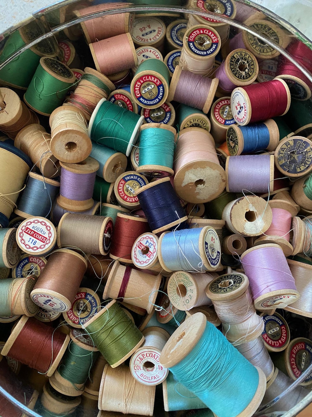 Old Colorful Spools. Many Colors Wood Spools Thread. Buy Few or All. - Etsy