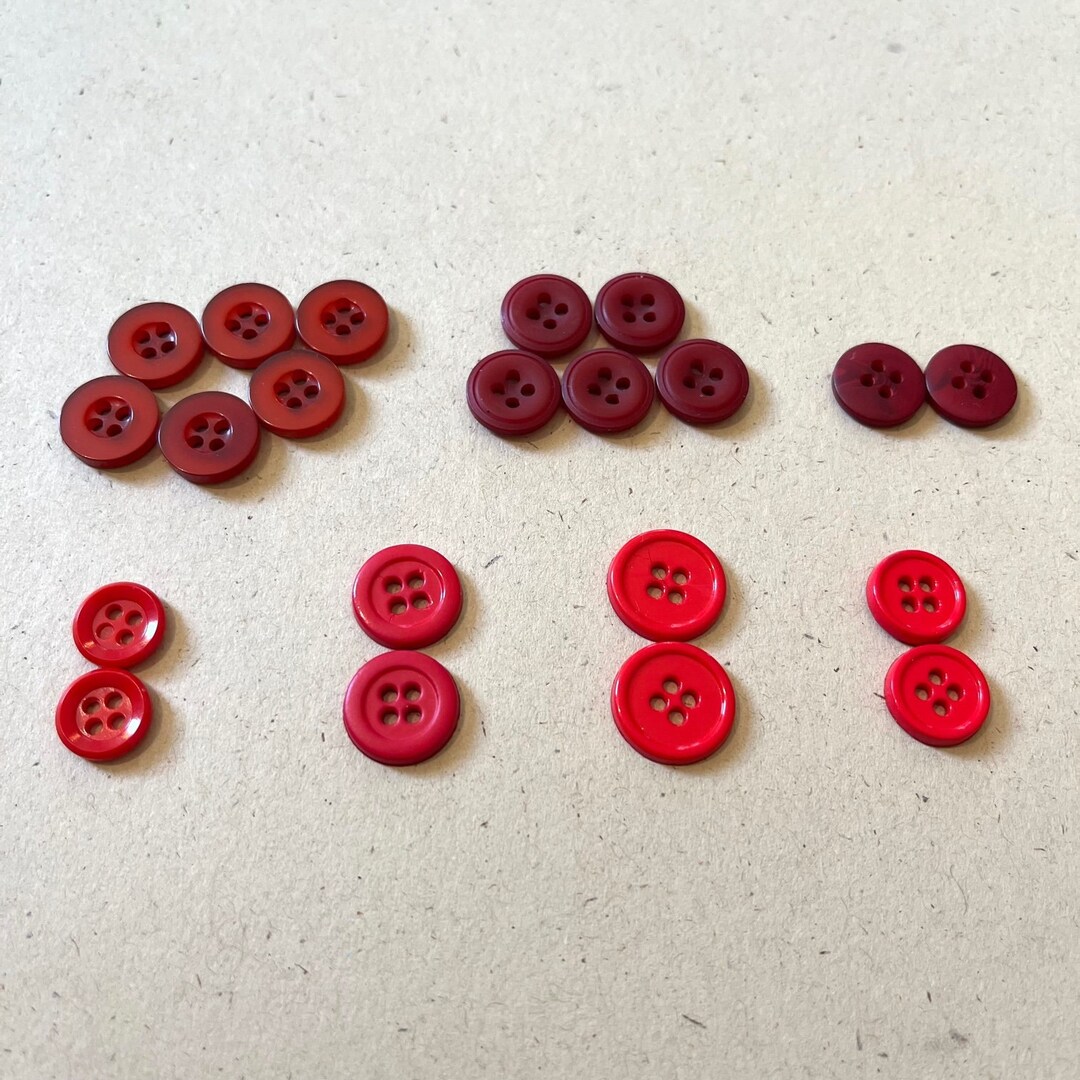 Vintage Red Buttons. Plastic Red Buttons. Burgundy Buttons. Art Deco ...