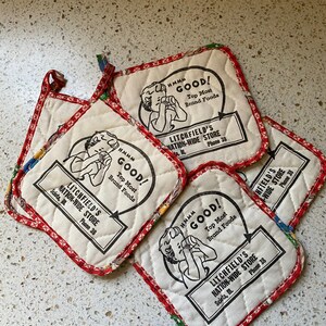 Advertising Pot Holder. Fabric Ad Pot Holder. Vintage Fabric Americana ...