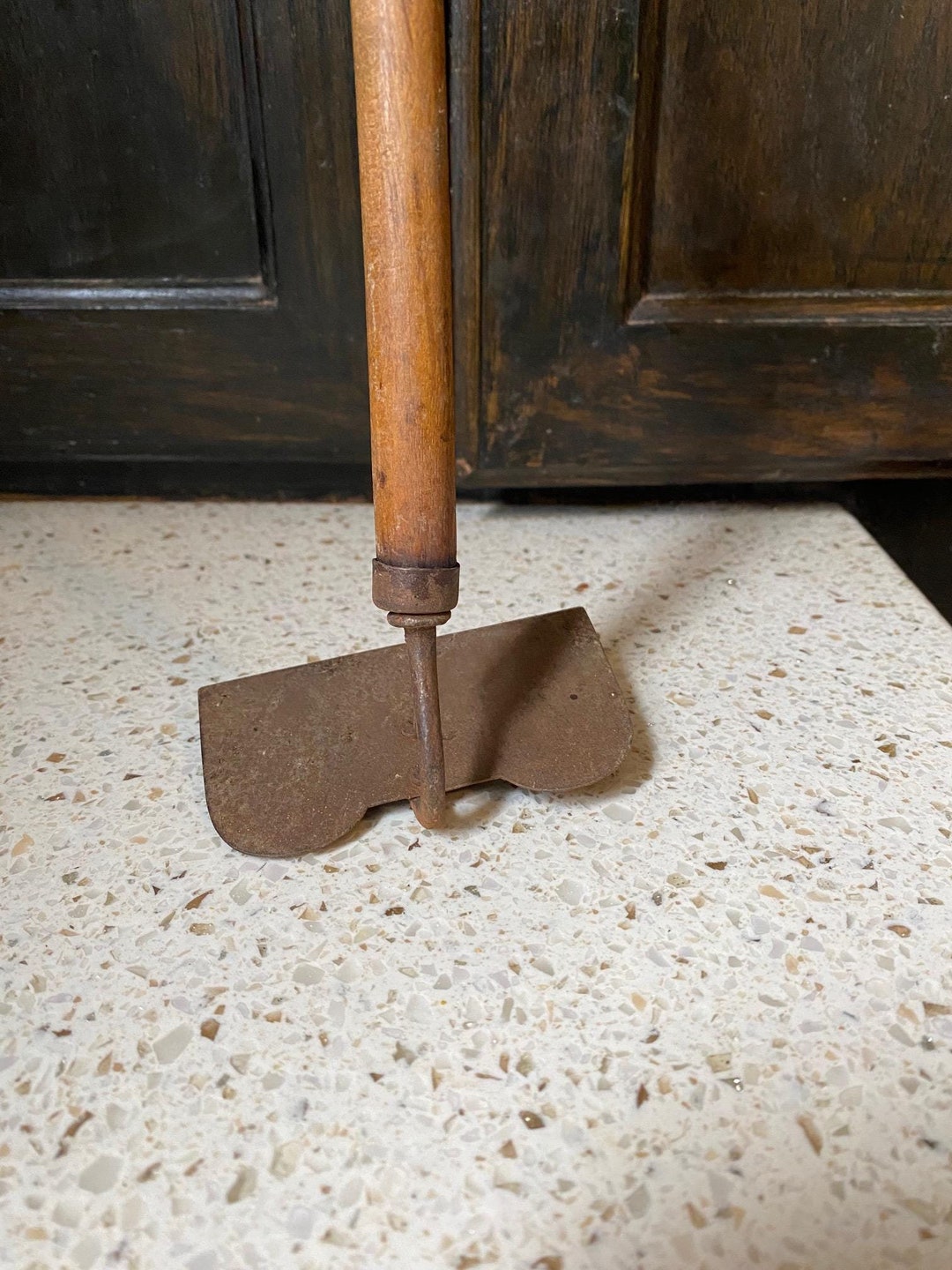 Mini Old Garden Tool. Miniature Small Hoe. Vintage Long Handle. Vintage ...