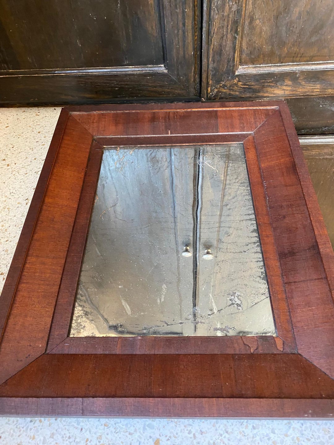 Rectangle Wood Mirror. Hanging Wood Mirror. Vertical Wall Mirror ...