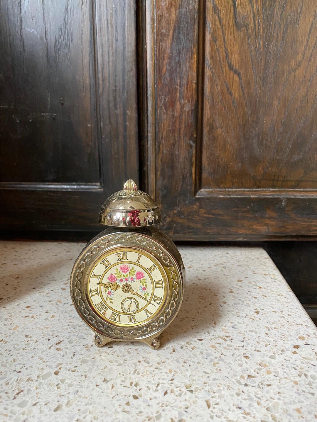 Retro Clock. Vintage Avon Perfume Bottle. /faux Clock Country Cottage ...