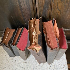 Antique Leather Bible. Small Worn Bibles. 1800, 1900s Antique ...