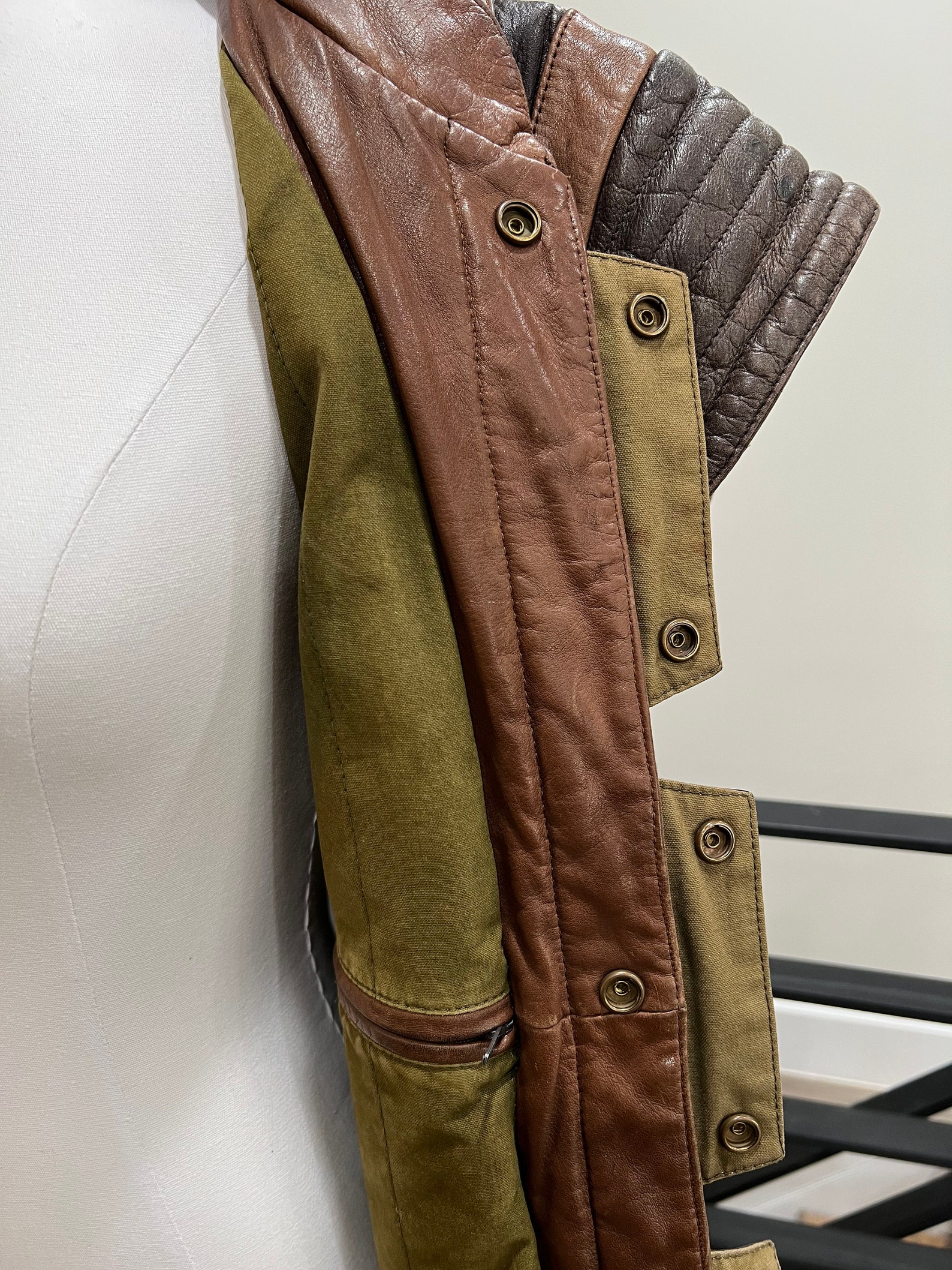 1980s New Wave Mens Brown Leather Vest - Etsy