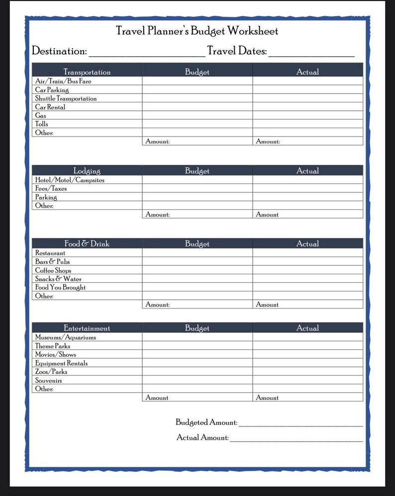 Vacation Planner - Etsy