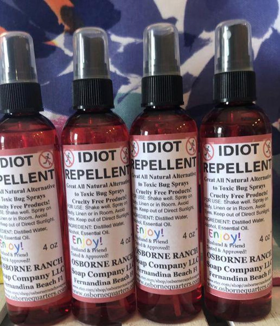 IDIOT REPELLENT - All Natural Bug Repellent, Spray Repellent, Fun Gift ...