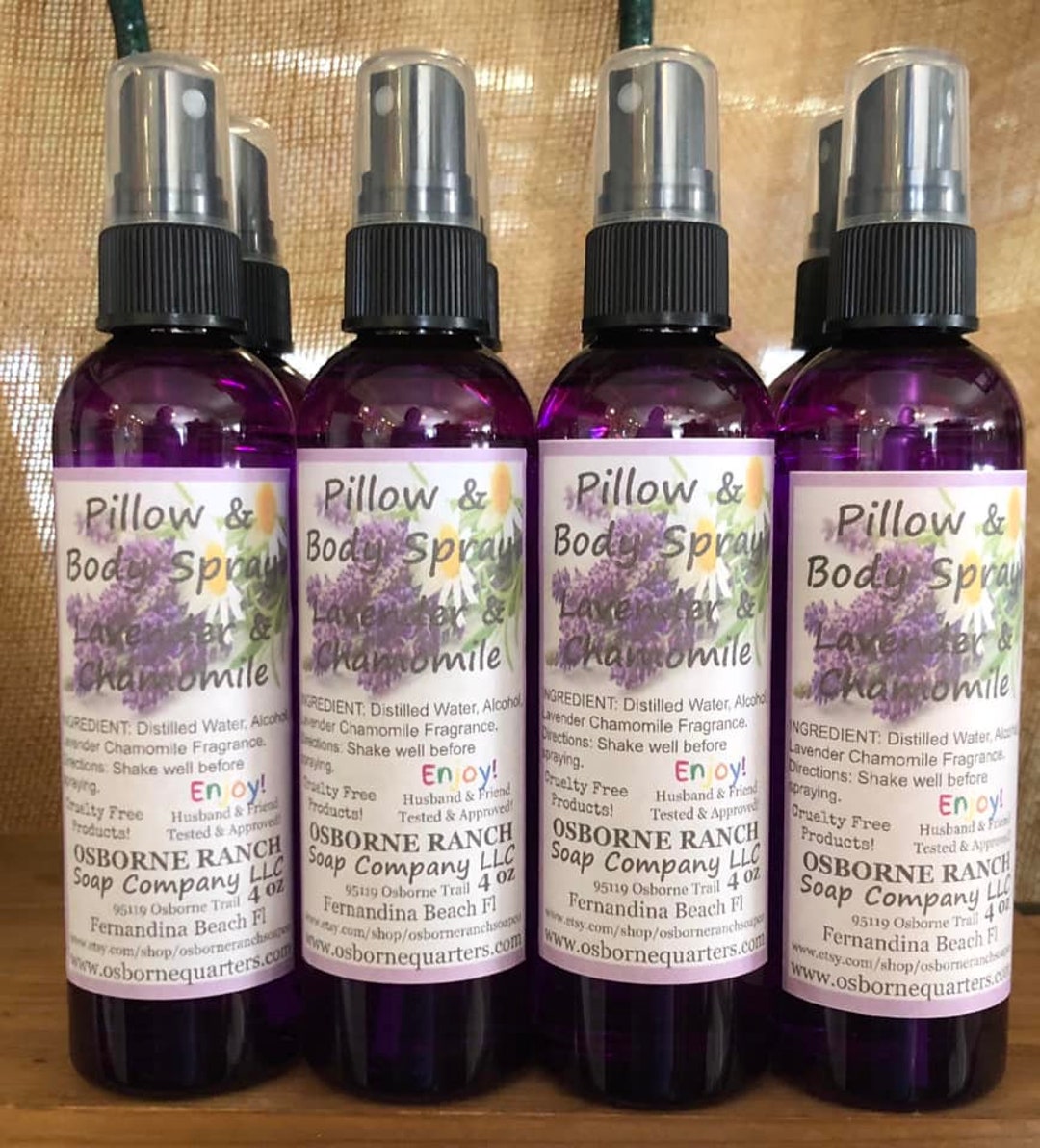 PILLOW & BODY SPRAY - Lavender, Lavender Chamomile, Honeysuckle, Cowgirl, Rose, Frankincense and ...