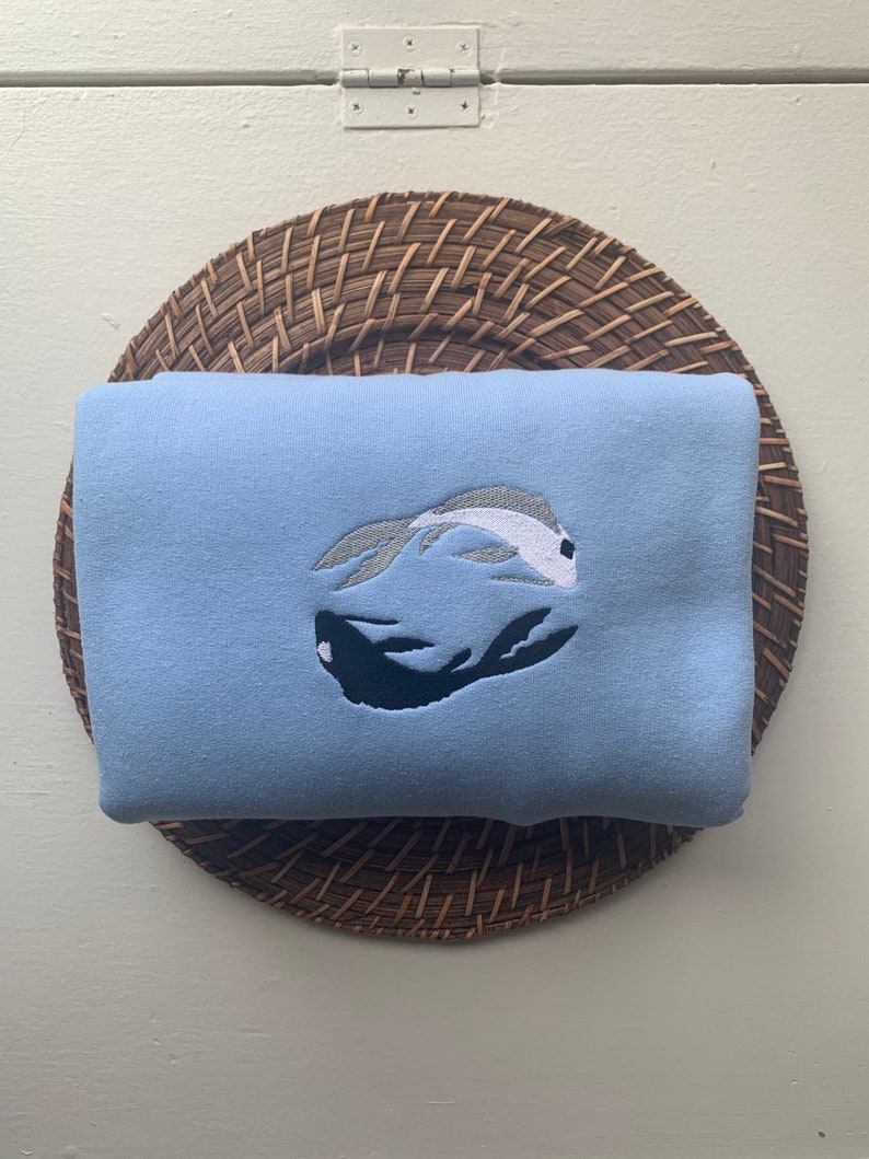 Koi Fish Embroidered Crewneck Sweatshirt ATLA Avatar the - Etsy