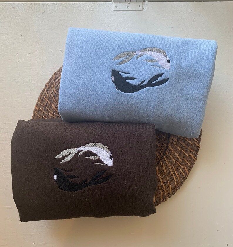 Koi Fish Embroidered Crewneck Sweatshirt ATLA Avatar the - Etsy