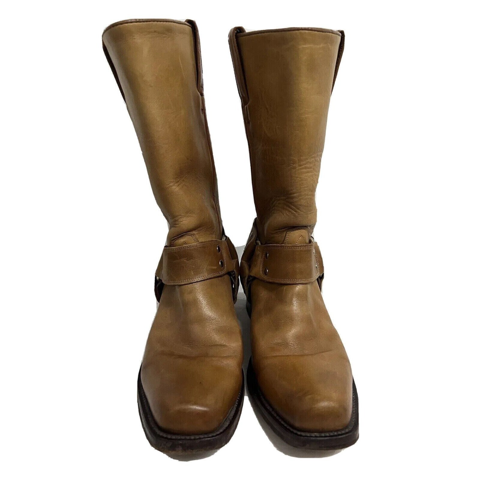 Tony Mora Motorcycle Biker Harness Boots US 8 Pull on Brown Calf ...