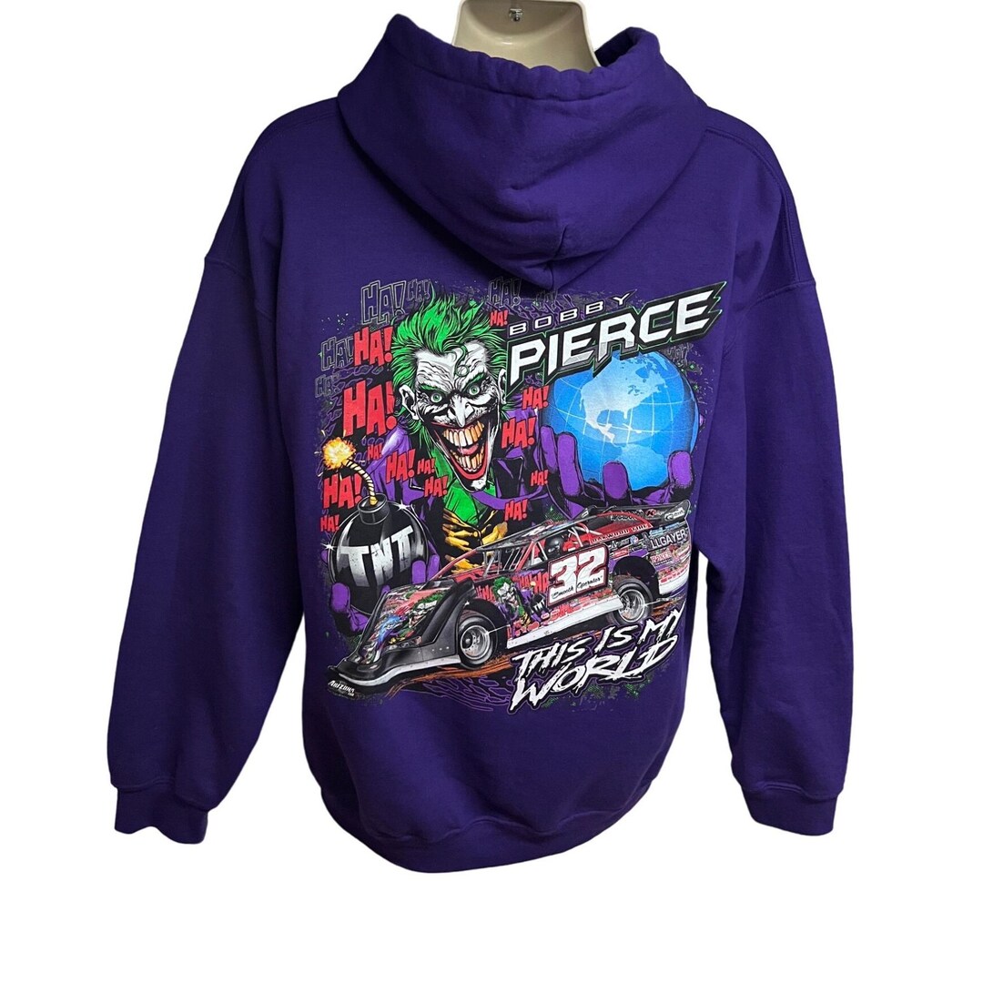 Bobby Pierce World of Outlaws Champion Vintage 80s Purple Pullover ...