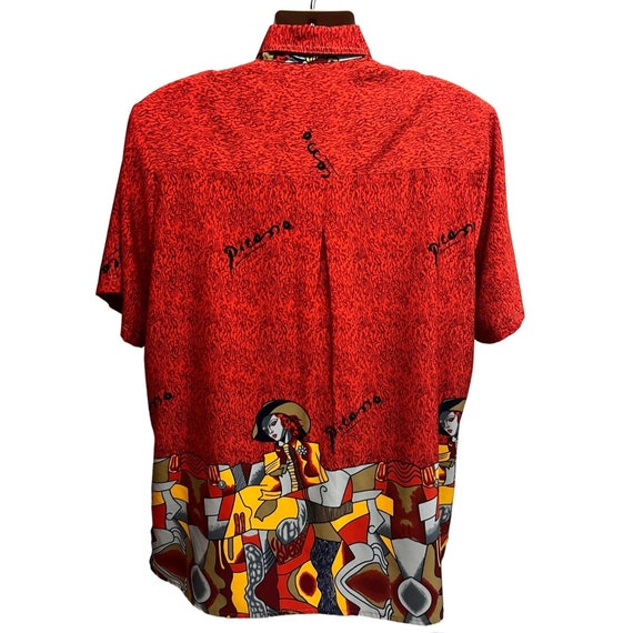 Pablo Picasso Womens Pop Art Print Button Front Camp … - Gem