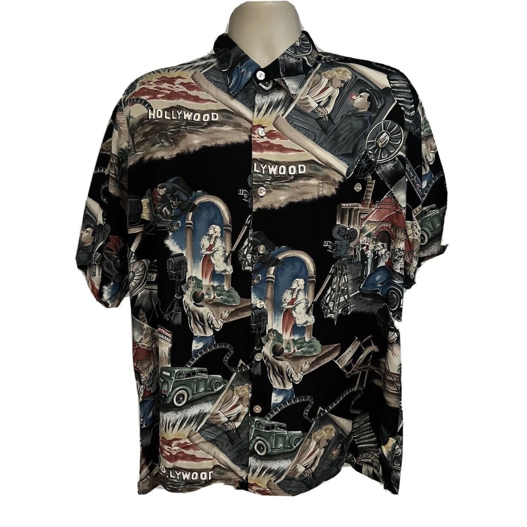 Tori Richard Hollywood Roaring 20s Films Movies Button up Shirt XL ...