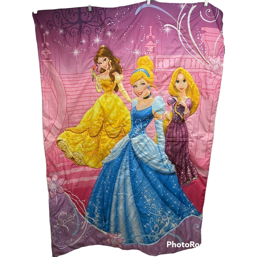 Disney Princesses Cinderella Rapunzel Belle Childrens Reversible ...