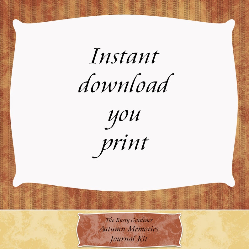 Printable Autumn Memories Journal, Junk Journal, Digital Download ...