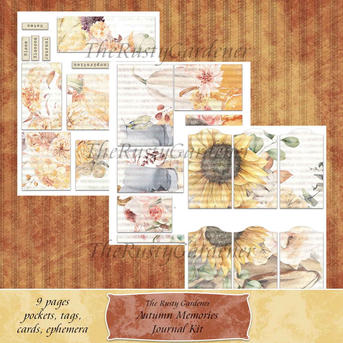 Printable Autumn Memories Journal, Junk Journal, Digital Download ...