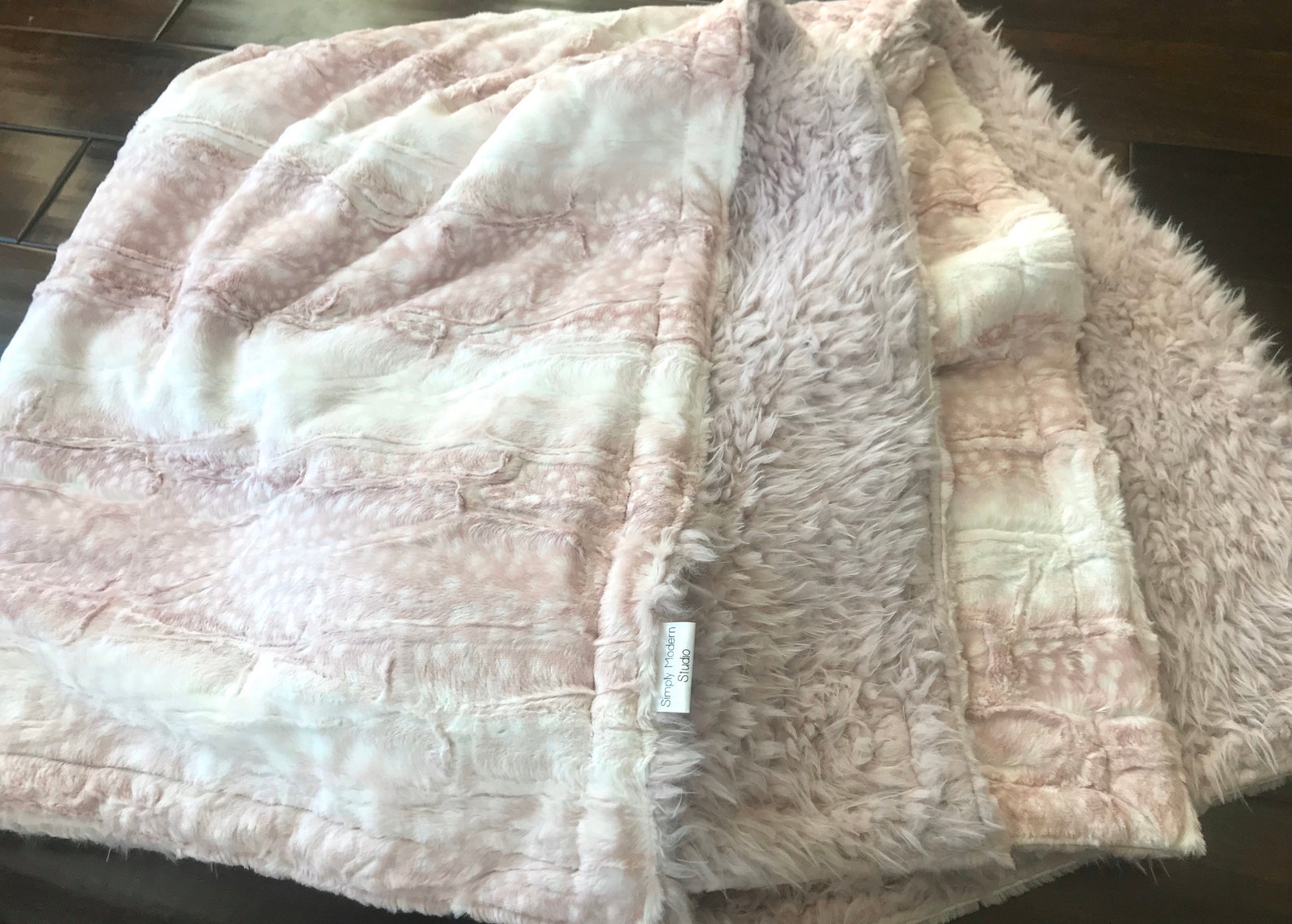 Rosewater Pink Faux Fur Throw, Pink Llama Faux Fur Throw, Pink Deerskin ...