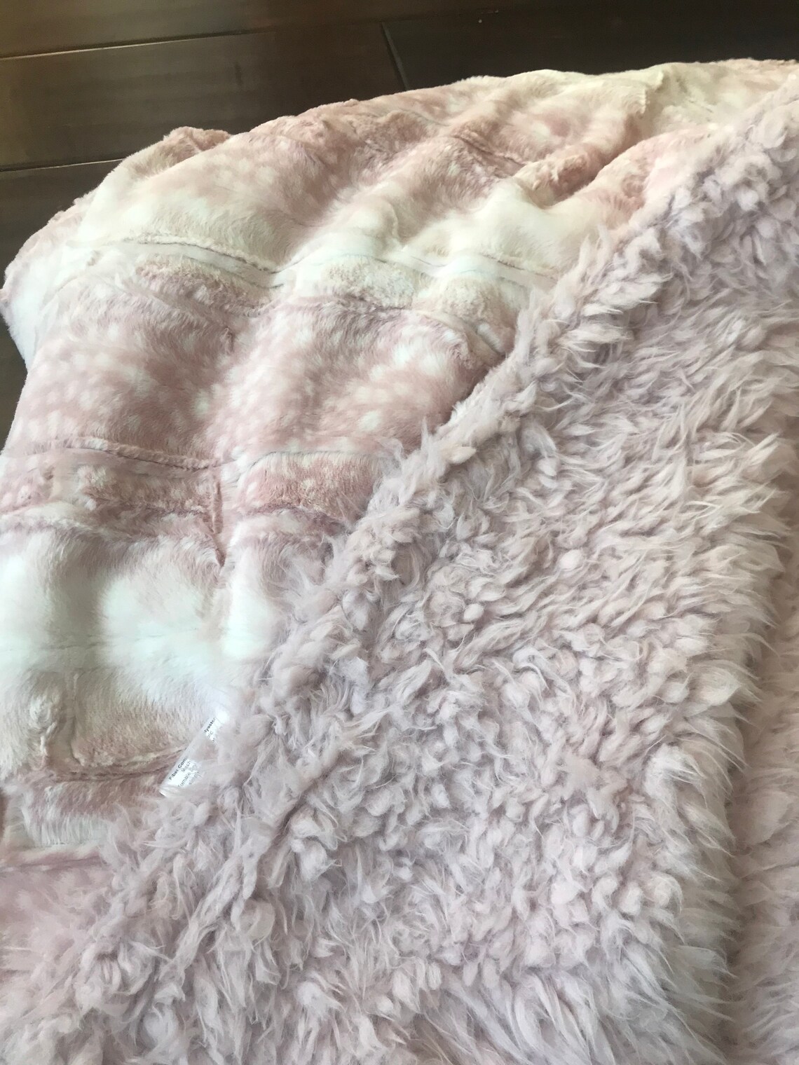 Rosewater Pink Faux Fur Throw, Pink Llama Faux Fur Throw, Pink Deerskin ...