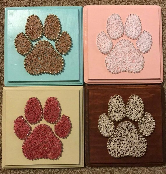 Paw Print String Art | Etsy