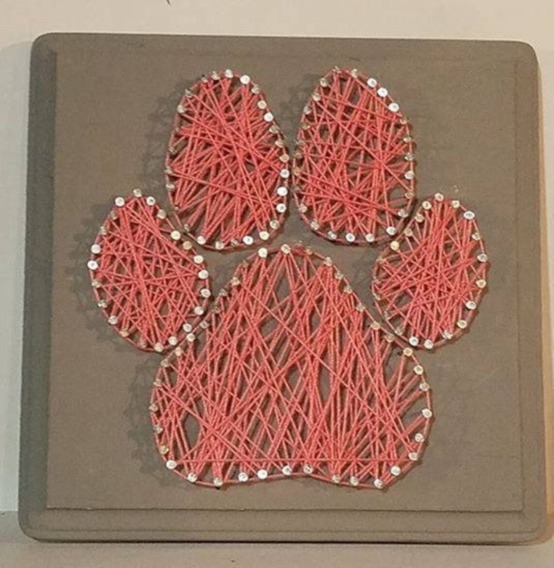 Paw Print String Art | Etsy