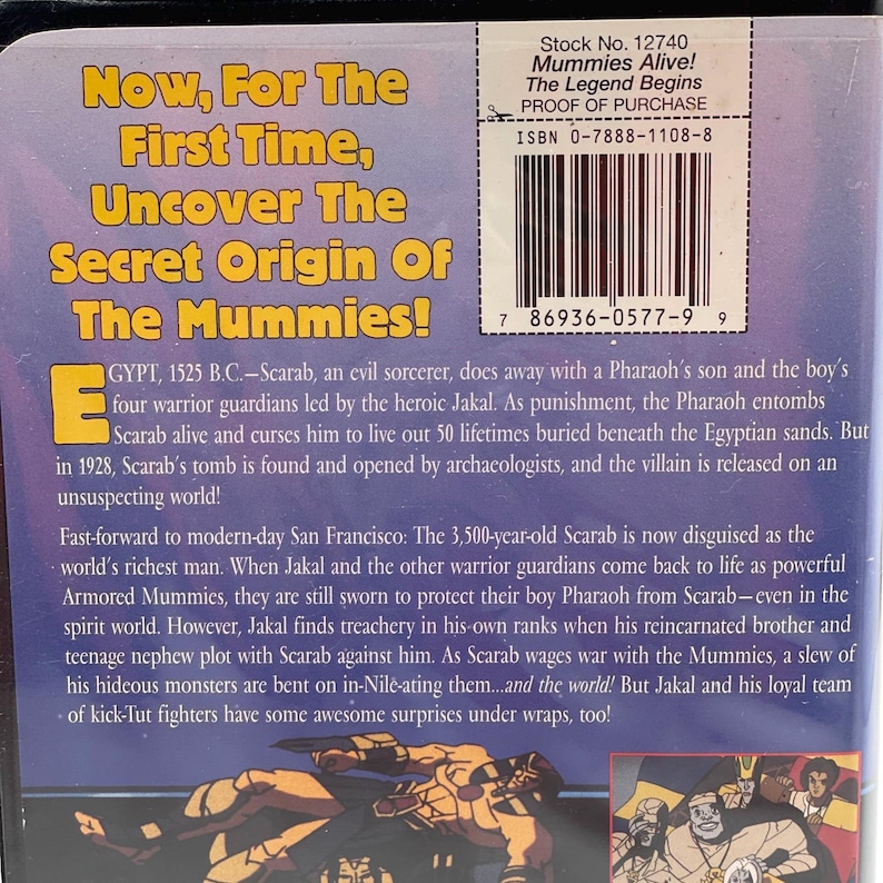 Vintage Mummies Alive VHS the Legend Begins Clamshell 1998 DIC Movie ...