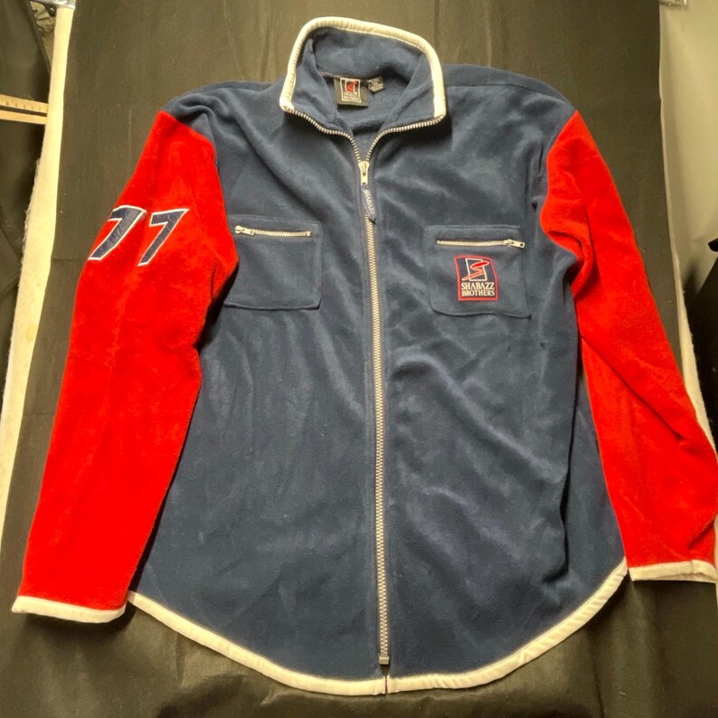 Vintage Shabazz Brothers Colorful Re Blue Full Zip Fleece Sweatshirt ...