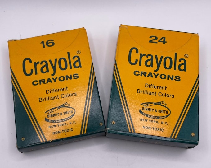 2 New VTG Binney Smith Crayola Crayons 16 & 24 Pack 1960s Different ...