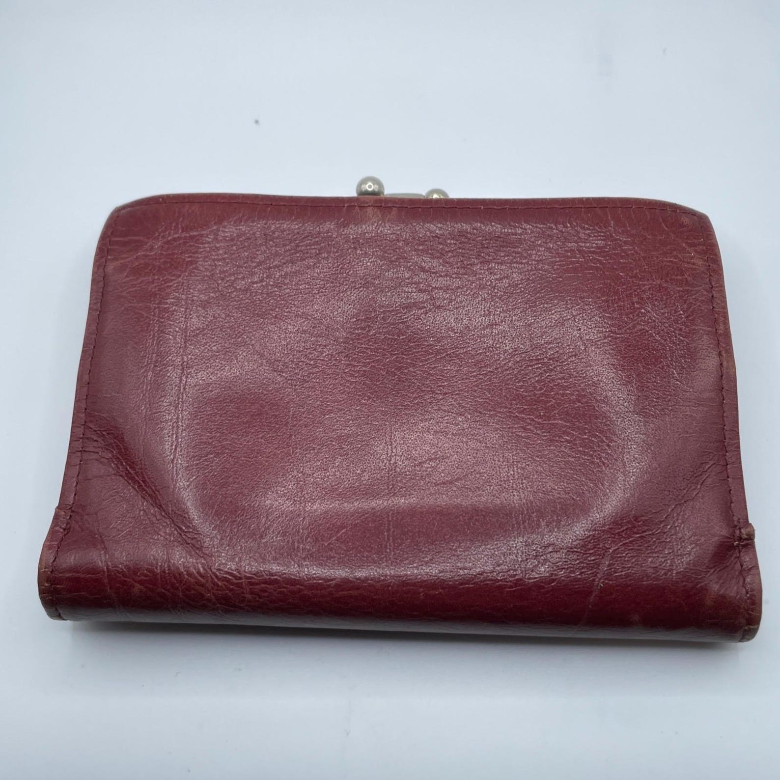 Vintage Red Leather Buxton Continental Clutch 28 Wallet With Box Button ...