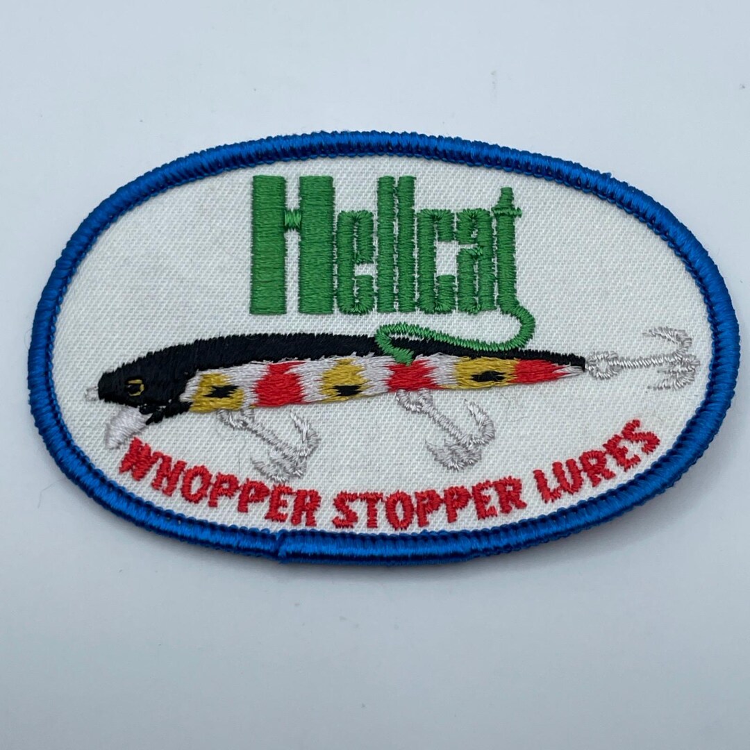 Vintage Whopper Stopper Lures Hellcat Patch Embroidered Fishing Bass Fish - Etsy