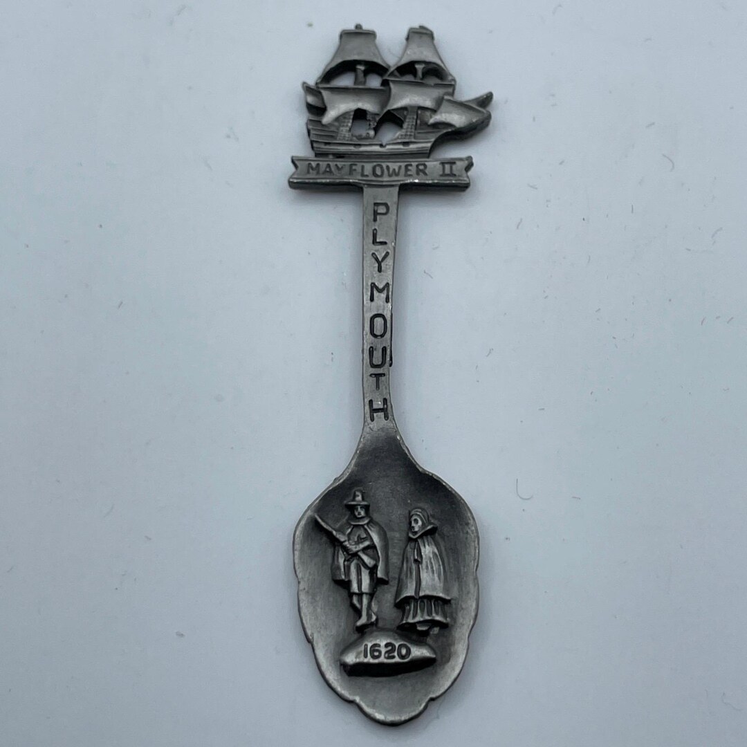 Vintage Pewter Spoon Mayflower II Ship Thanksgiving Plymouth USA ...