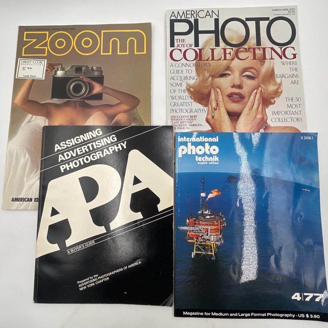 Lot of 4 Vintage 80s 90s Photography Magazines Zoom American Photo ...