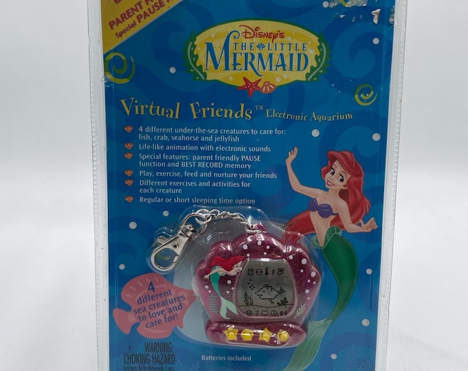 New Disney Little Mermaid Transparent Pink Glitter Tamagotchi Virtual ...