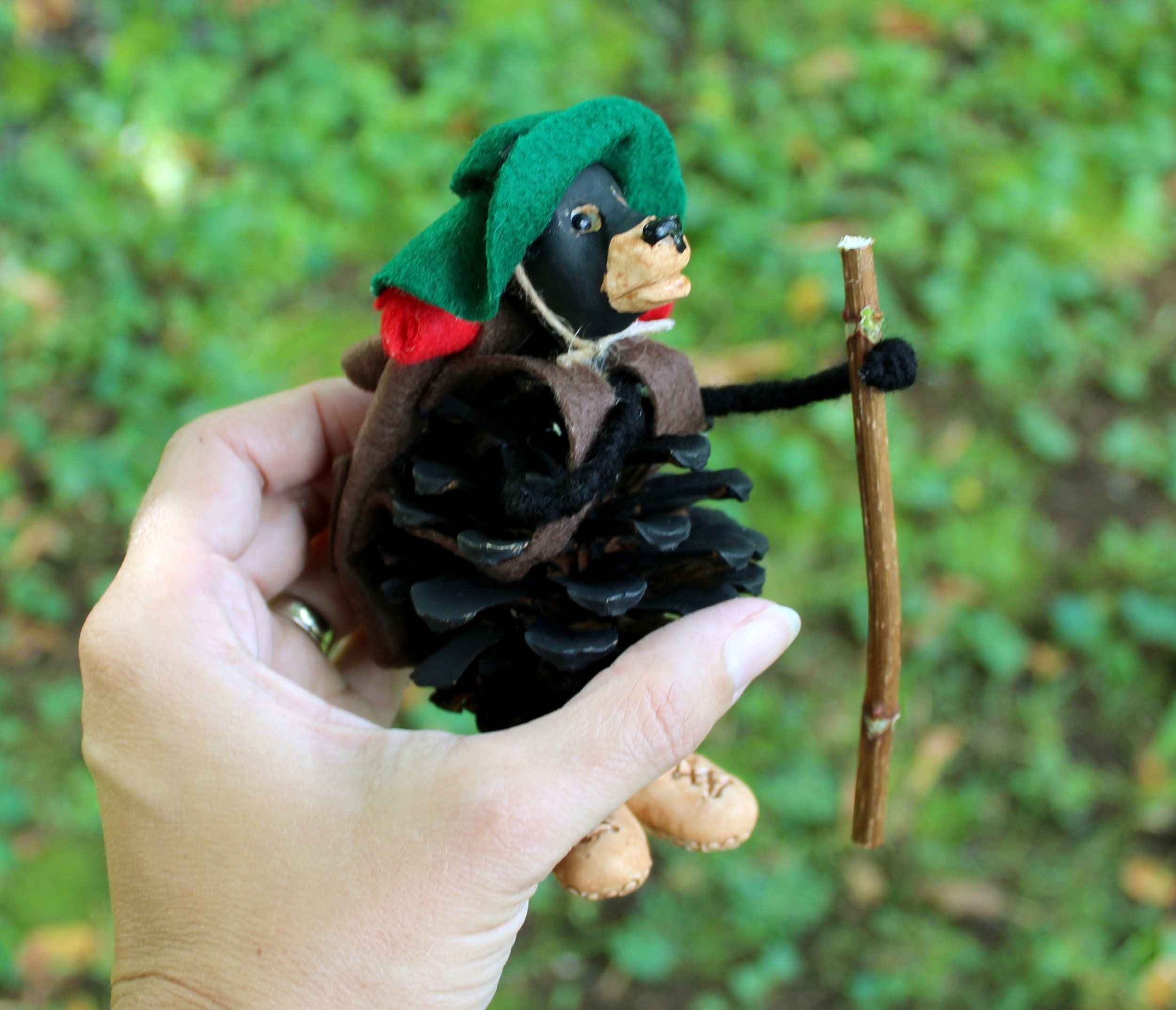 Hiking Black Bear Figurine, ADK 46R, Gift for a Hiker, Adirondack Black ...