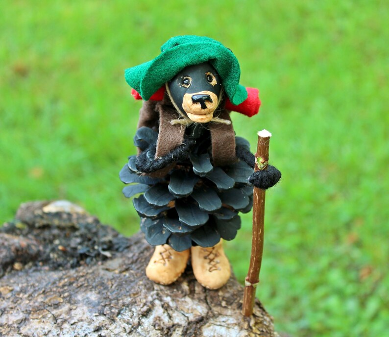 Hiking Black Bear Figurine, ADK 46R, Gift for a Hiker, Adirondack Black ...