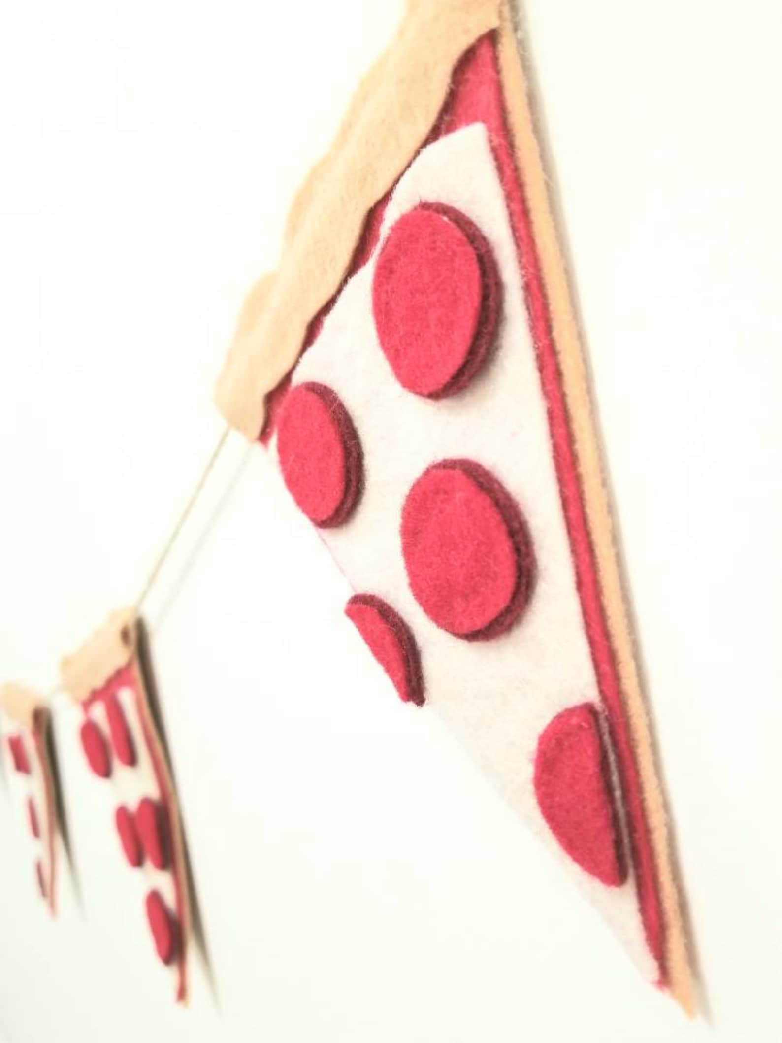 Felt Pizza Garland Banner Bunting Mantel Decoration Party - Etsy