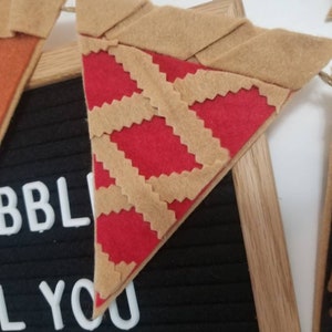 Thanksgiving Pie Felt Garland – Fall Banner for Kitchen, Mantel, or ...