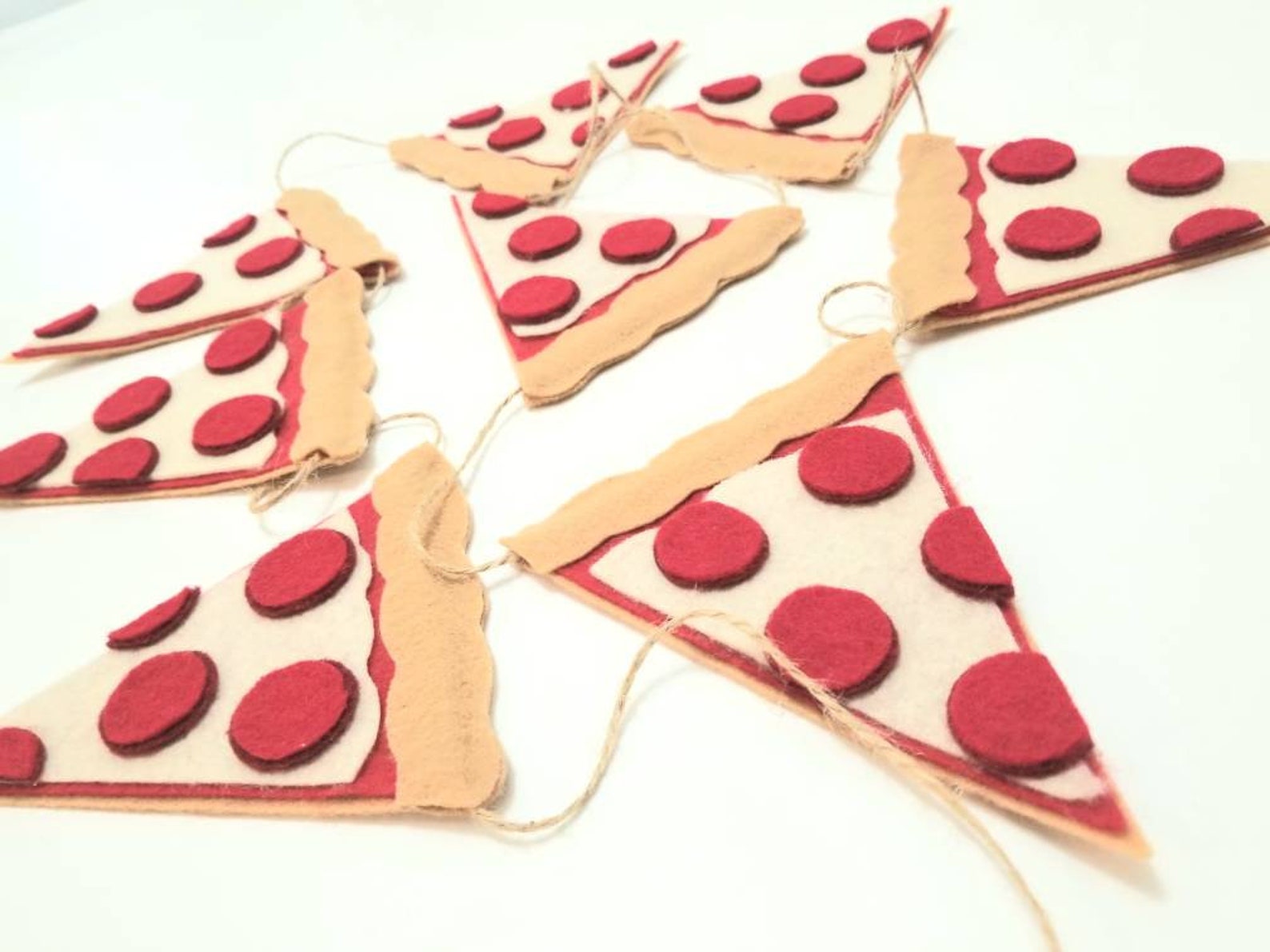 Felt Pizza Garland Banner Bunting Mantel Decoration Party - Etsy