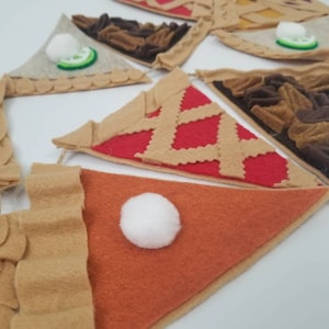 Thanksgiving Pie Felt Garland – Fall Banner for Kitchen, Mantel, or ...
