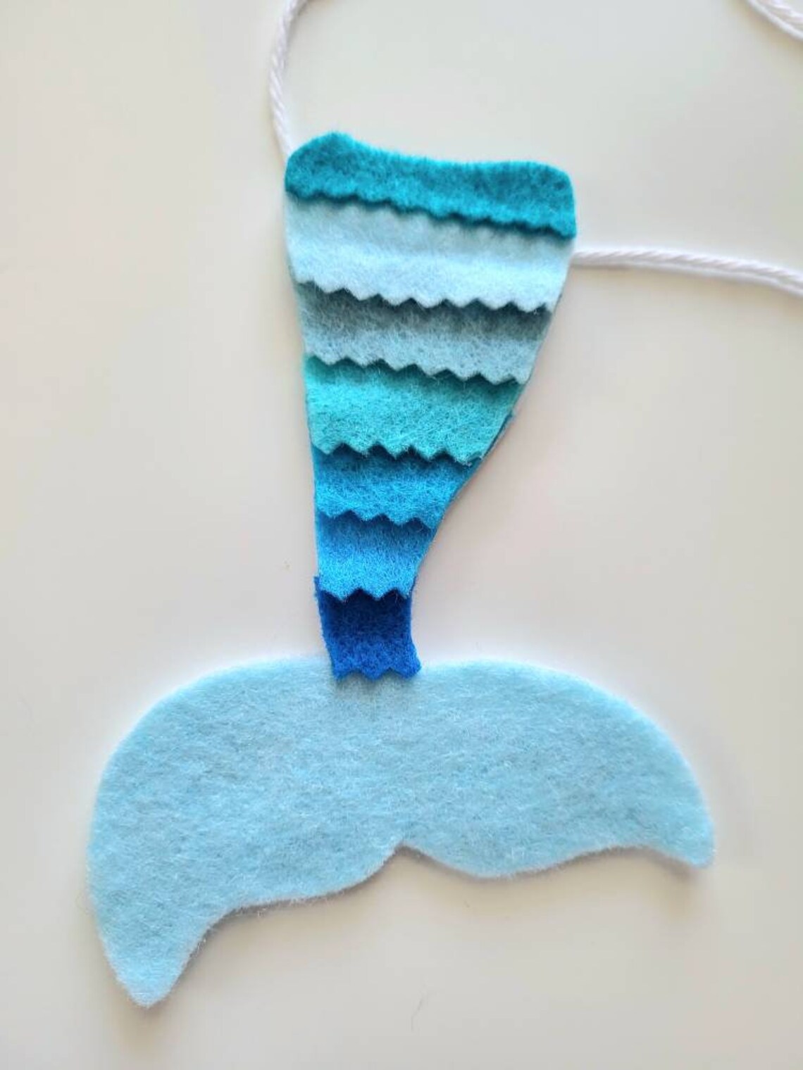 Mermaid Tail Felt Rainbow Garland Banner Burning Mantel Decoration ...