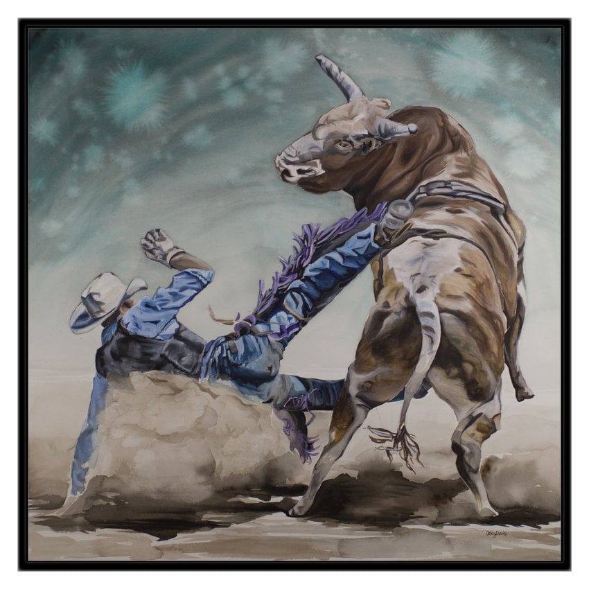 Bull Riding Paintings