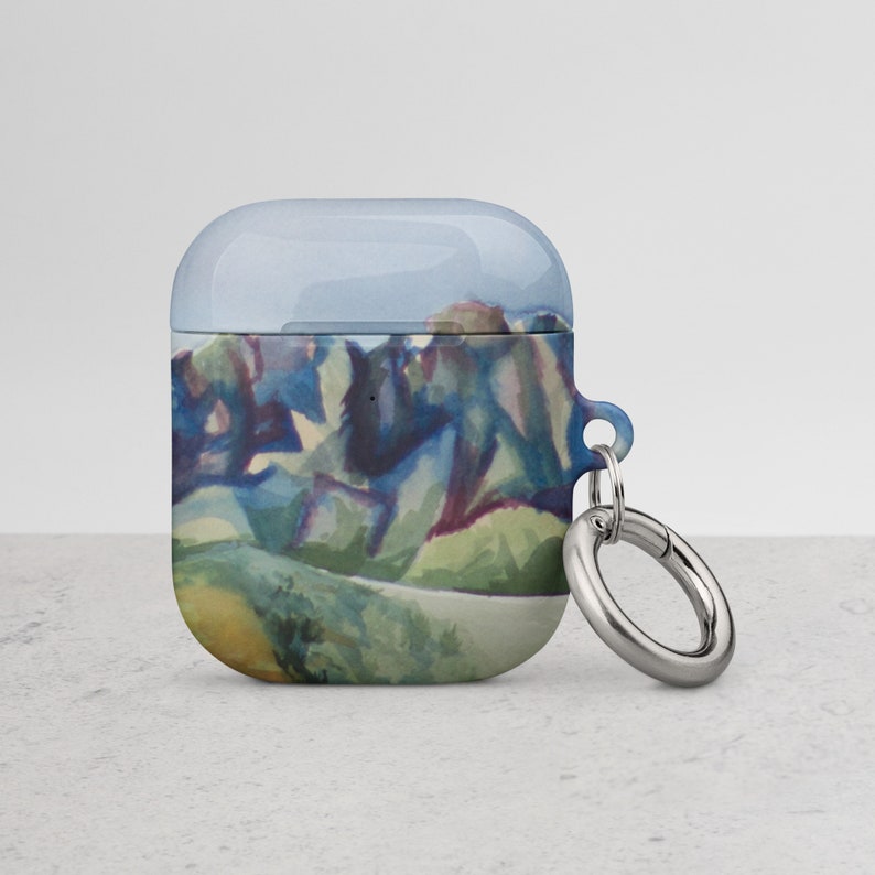 Desert Mountain Watercolor Painting on Case for Airpods® - Etsy