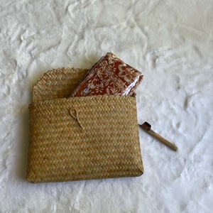 Gift Set of Hand-dyed Batik Robe Kimono, Handwoven Pouch and Canting ...
