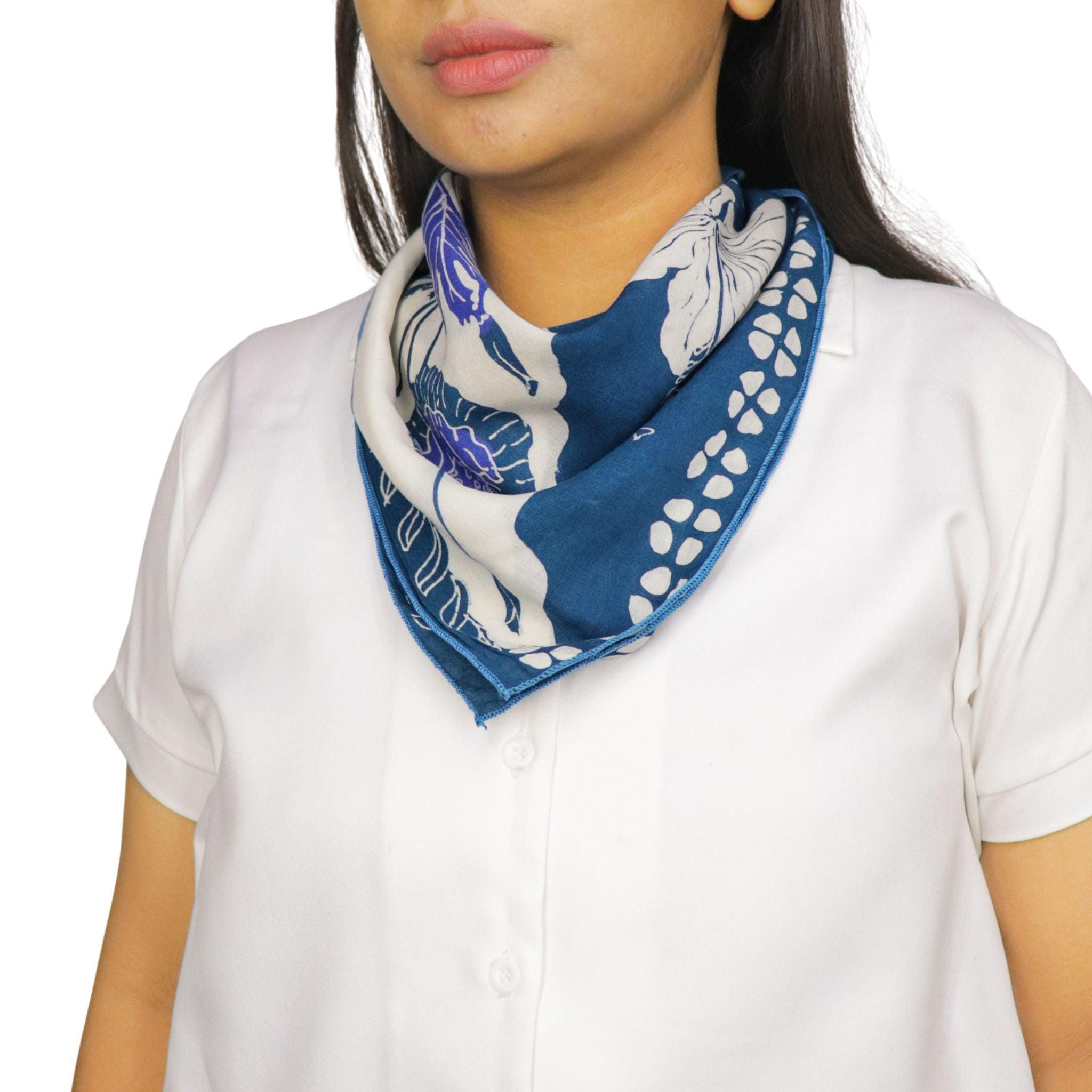 Full Hand Drawn Painted Batik Tulis Bandana Authentic, 100% Soft Cotton ...