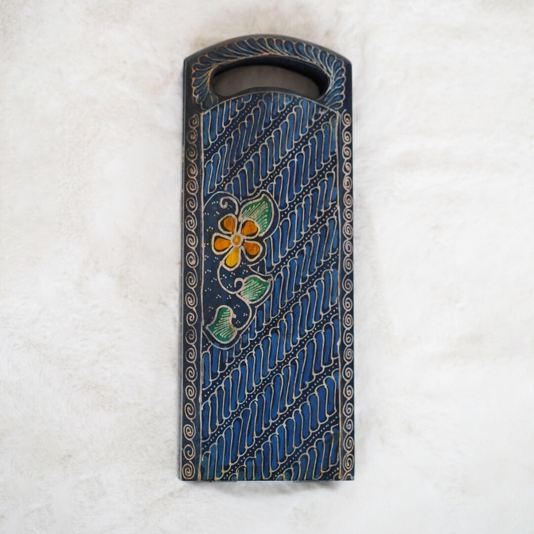 Mancala Wood Dakon Folding Congklak Beautiful Pretty Board Game Blue ...