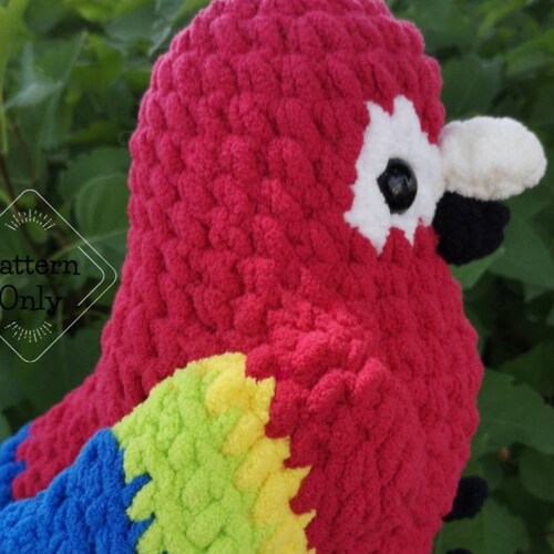 PATTERN/INSTRUCTIONS Scarlet Macaw Pattern Bird Crochet - Etsy