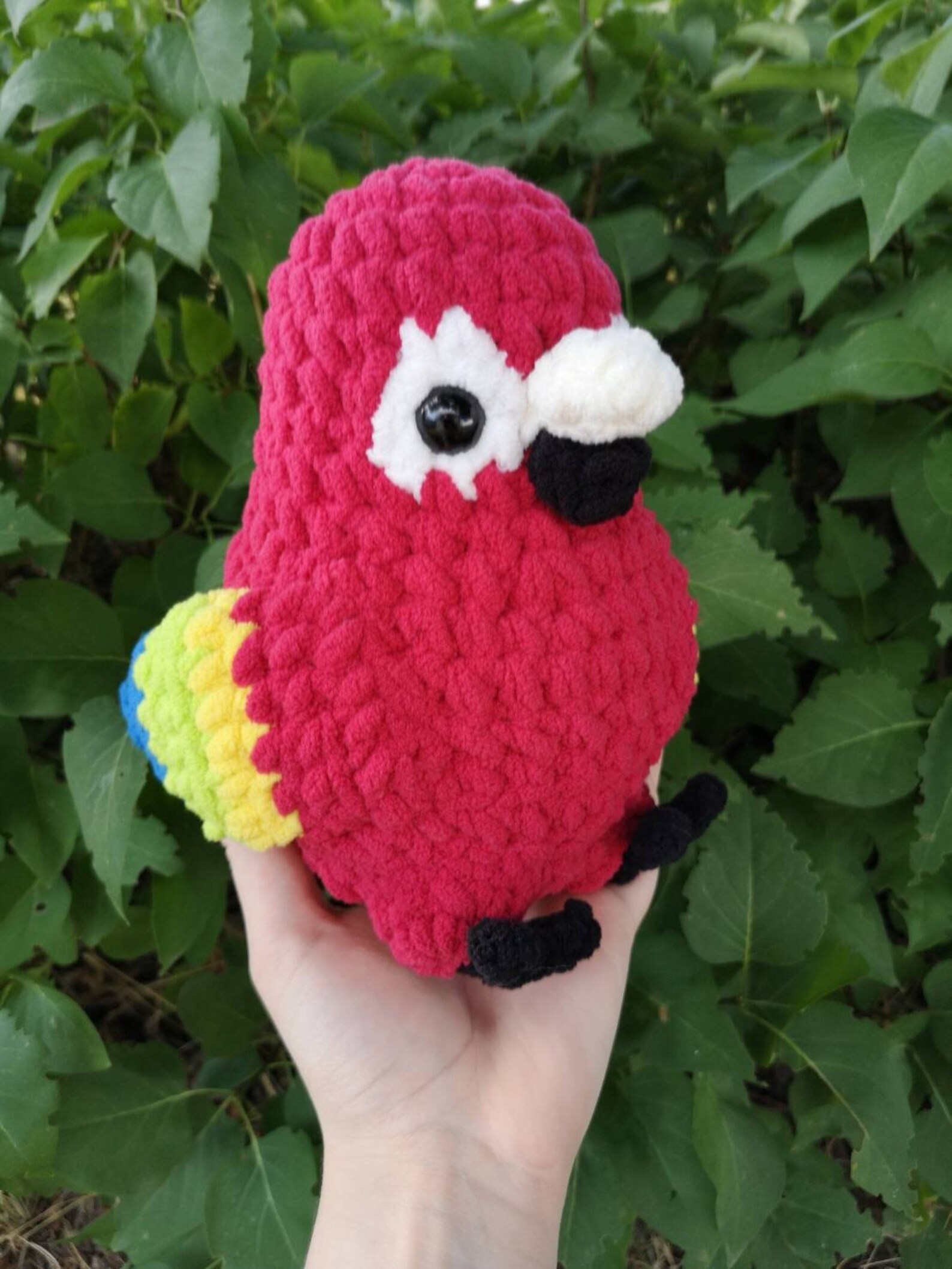 PATTERN/INSTRUCTIONS Scarlet Macaw Pattern, Bird Crochet Pattern ...