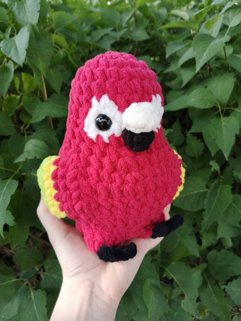 PATTERN/INSTRUCTIONS Scarlet Macaw Pattern, Bird Crochet Pattern ...